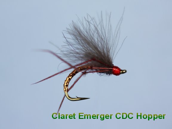 Claret CDC Emerging Hopper Fly - Fishing Flies with Fish4Flies Worldwide